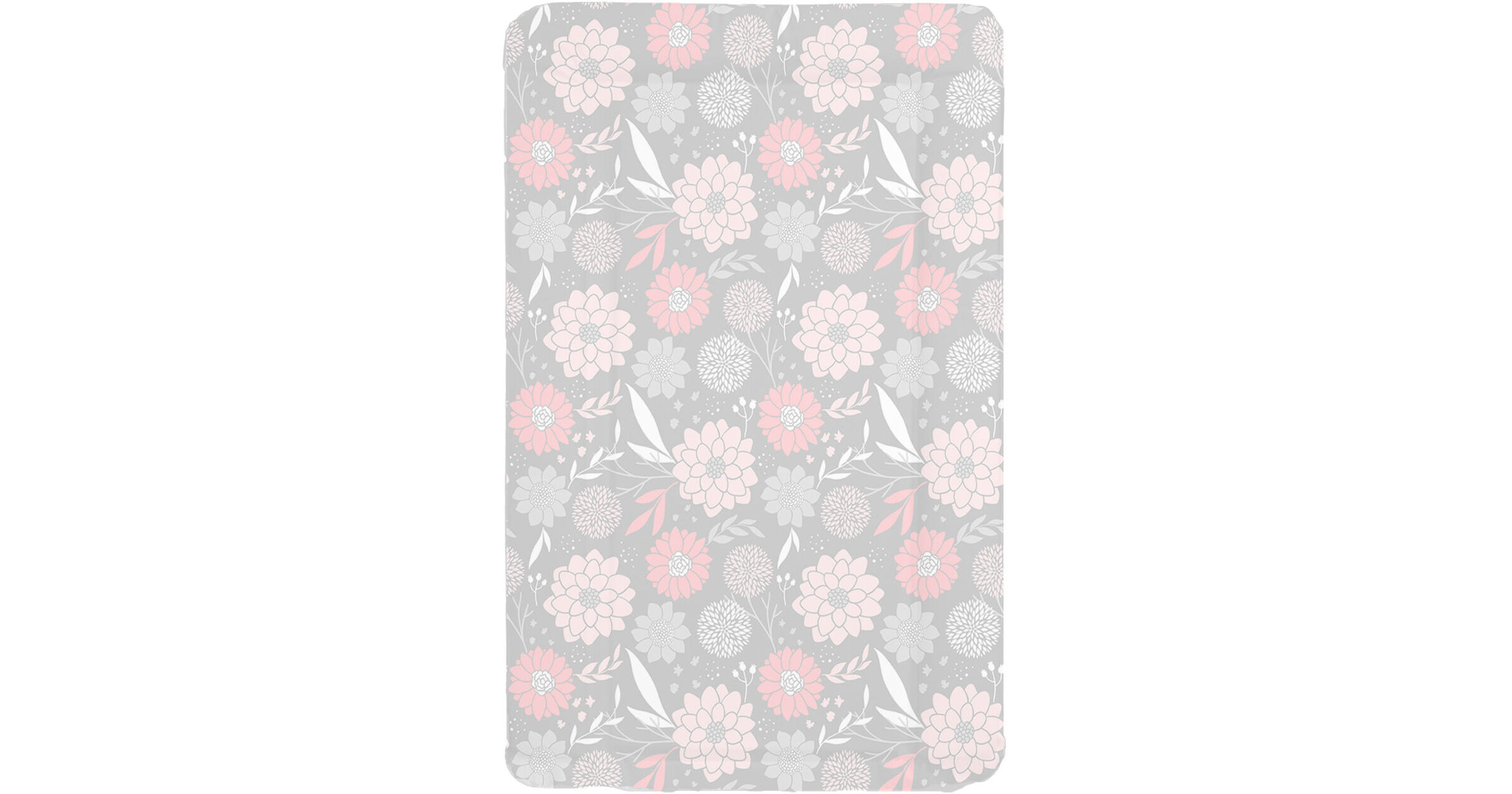 Grey with Pink FLowers design changing mat | Baby Mattresses Online